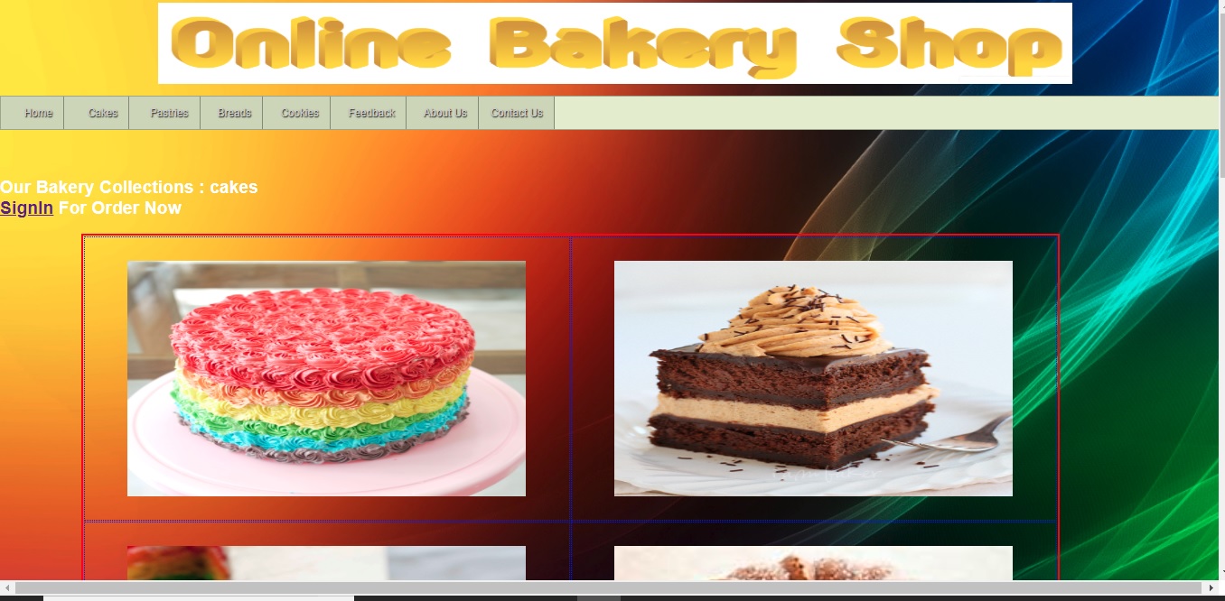 online bakery shop php project