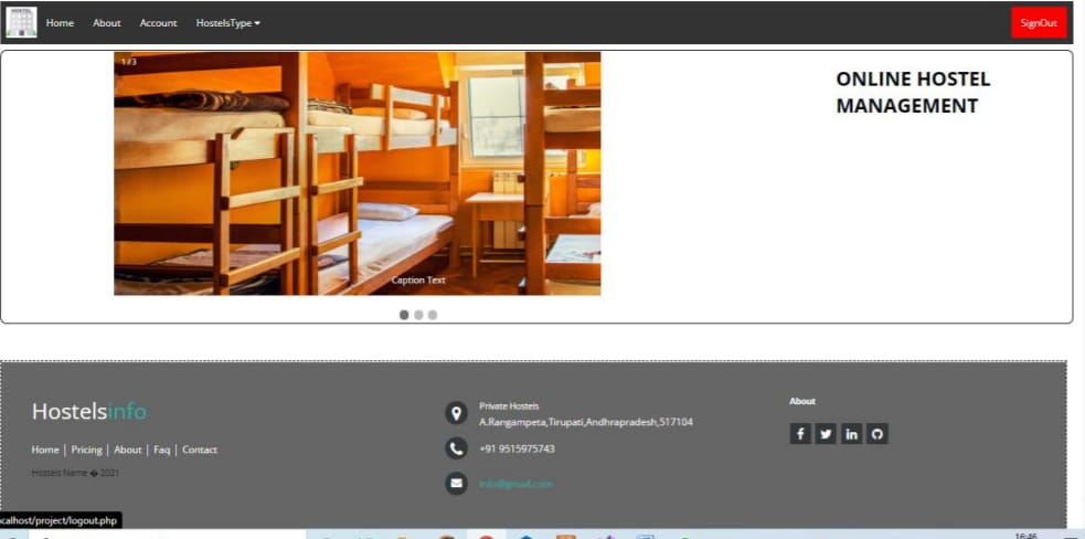 Online Hostel Management System